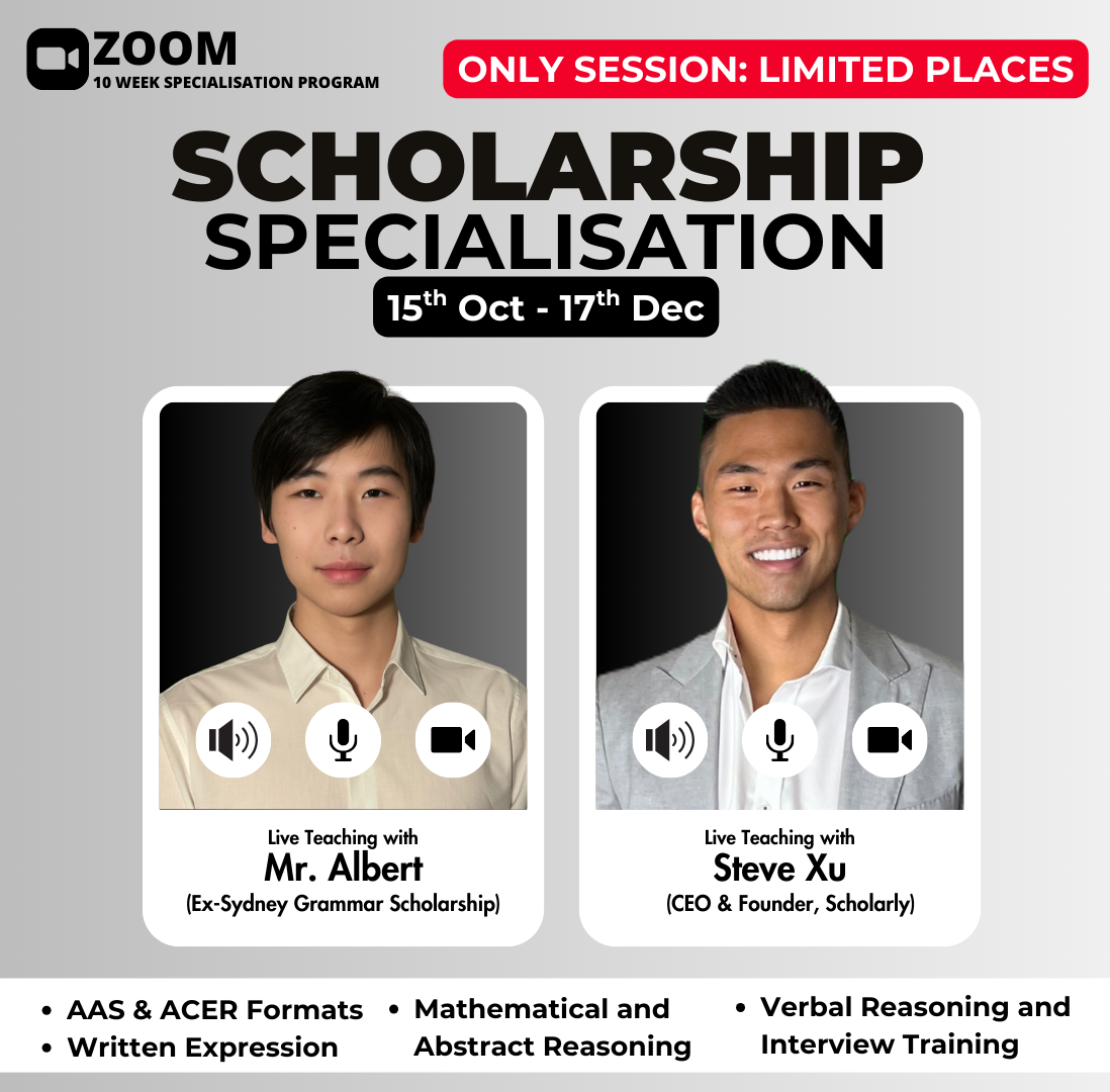 Zoom Term Selective School & OC Test Boosters - Scholarly Prep