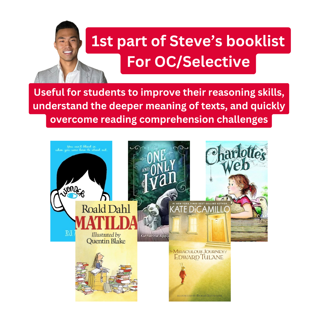 Steve's Booklist for OC/Selective Exam Preparation - Scholarly Prep