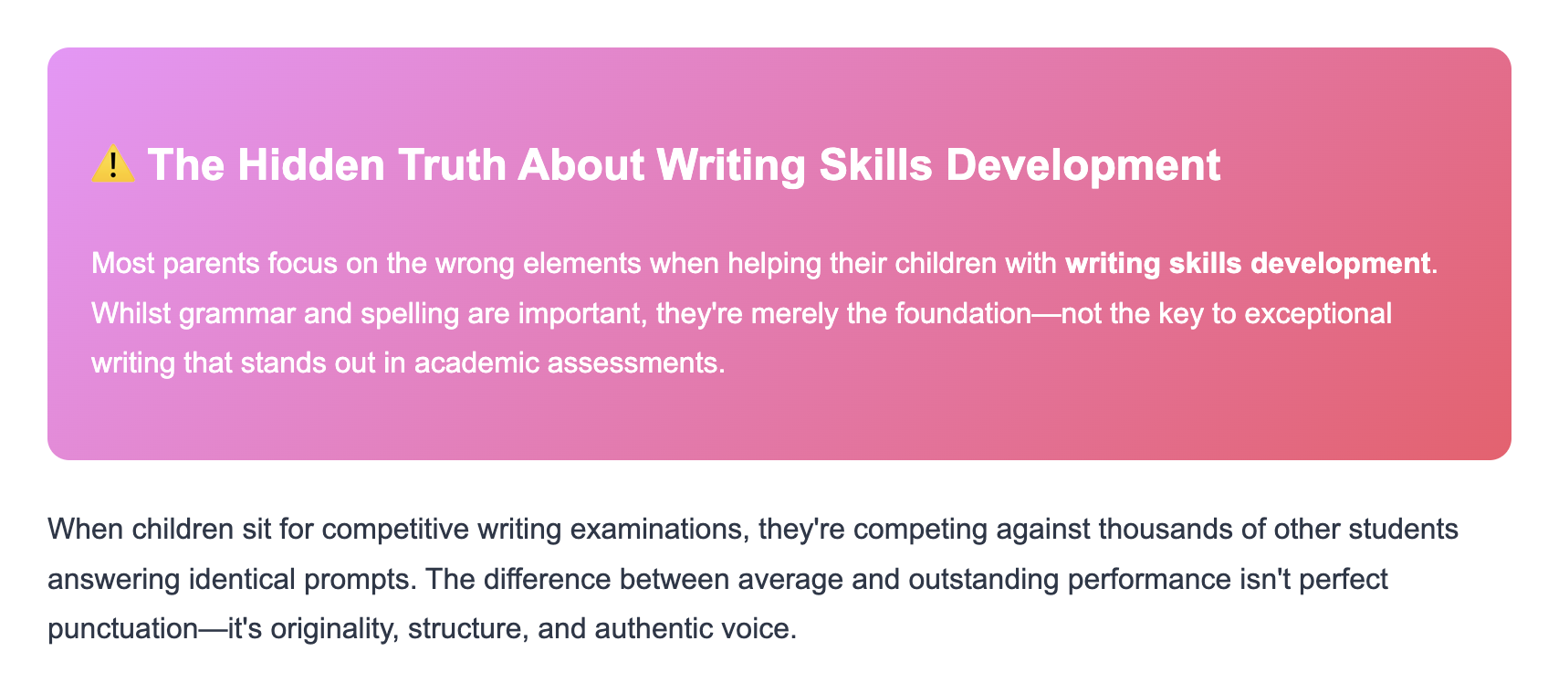 Why Most Kids Struggle with Selective Writing Tasks - Scholarly Prep