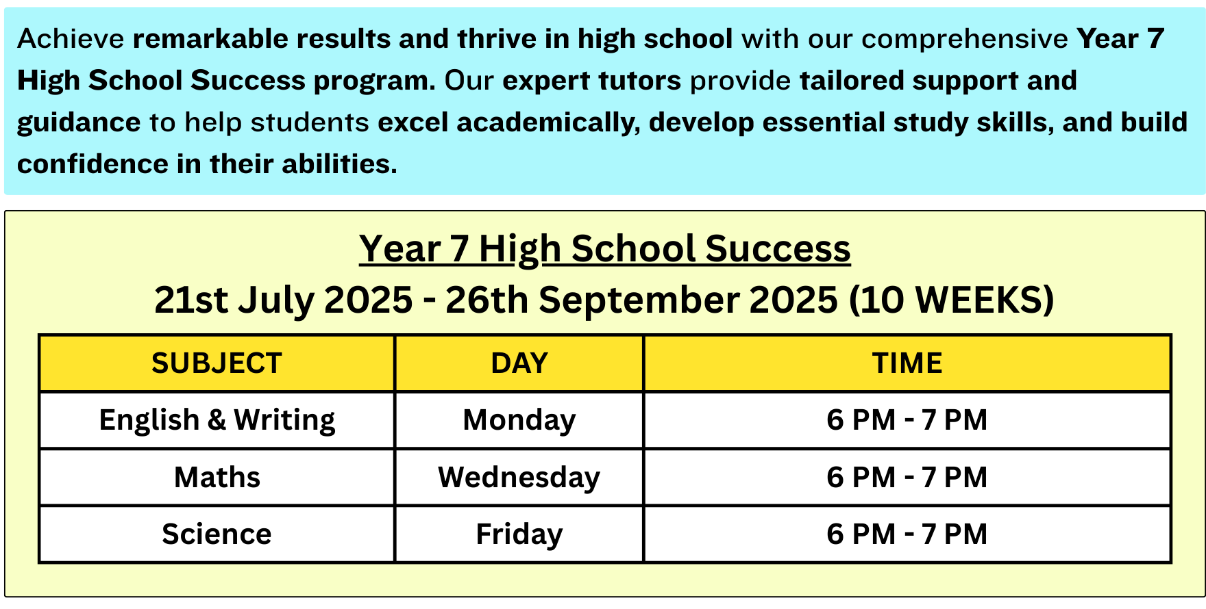 Year 7 High School Success - Scholarly Prep