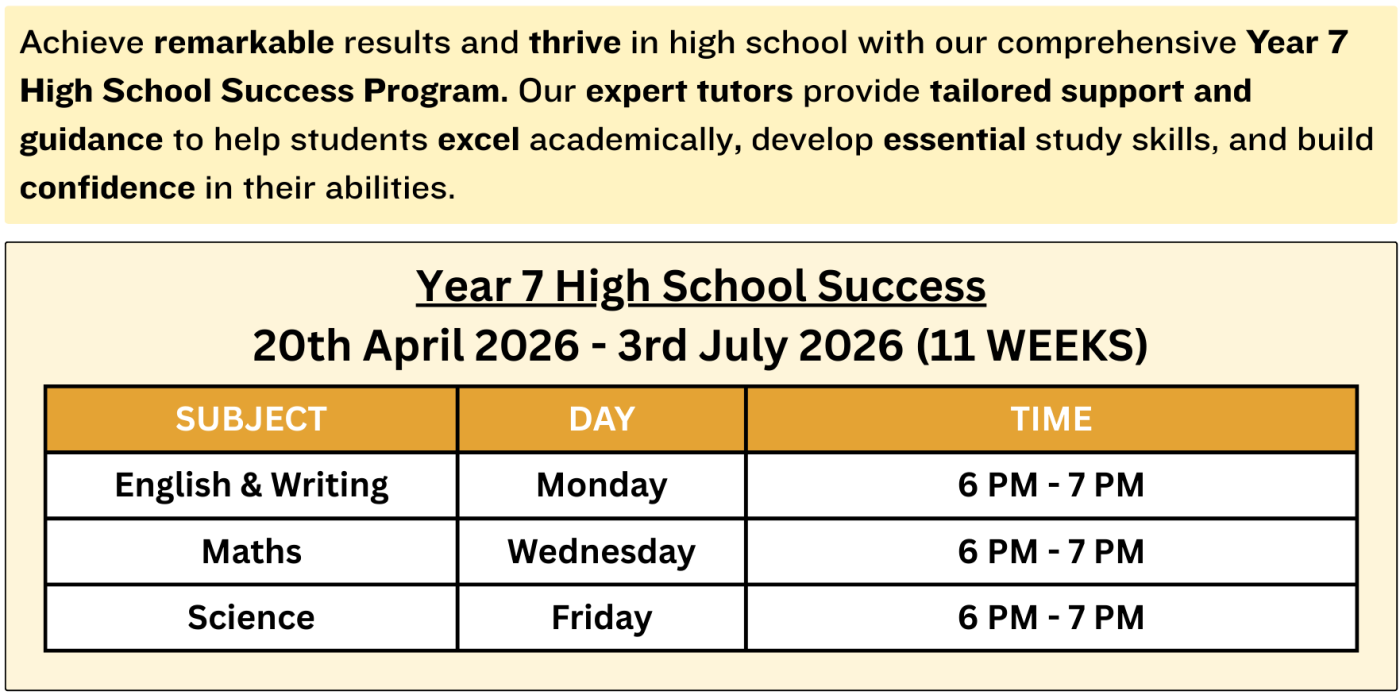 Year 7 High School Success Term 2 2026 - Scholarly Prep